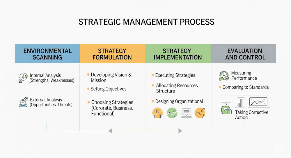 Key Components of Strategic Management and Their Process - The Learn Notes