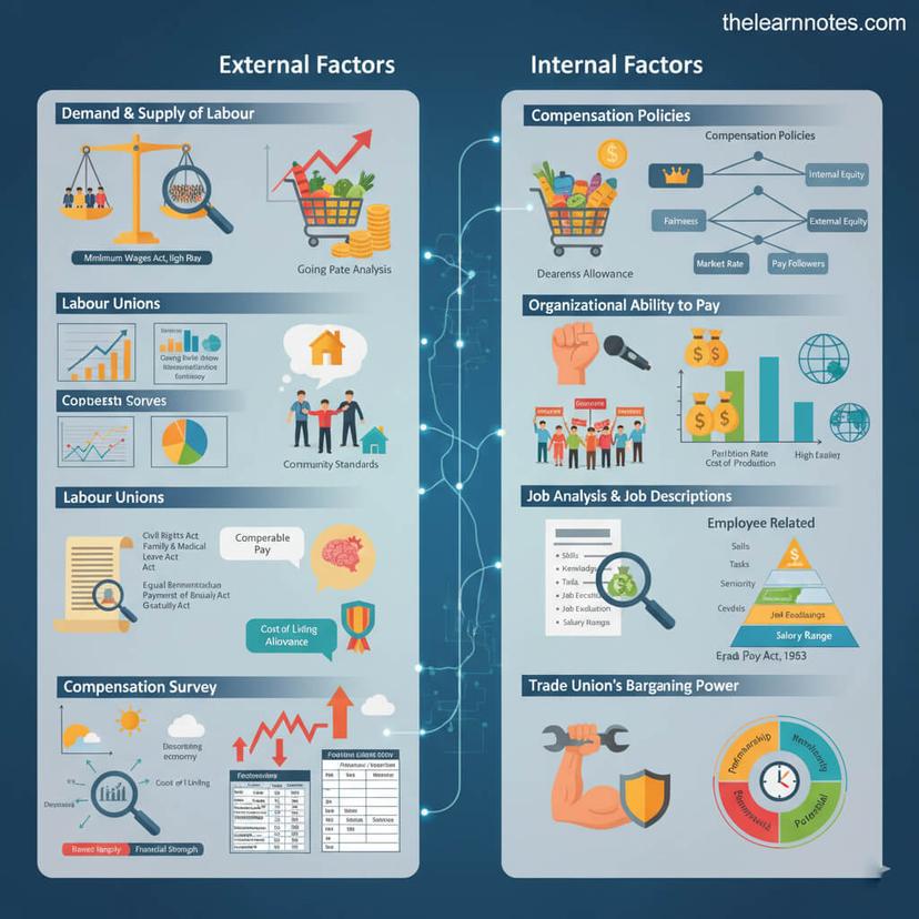 Factors Influencing Employee Pay: Internal & External - The Learn Notes