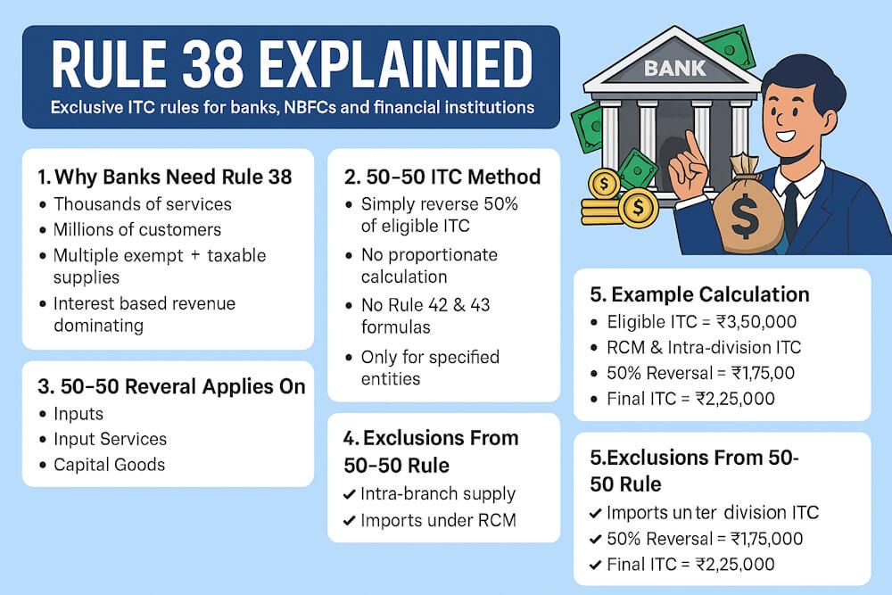 ITC for Banking, NBFC & Financial Institutions (Rule 38) - The Learn Notes