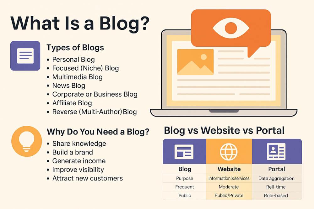 Difference Between Blog, Portal, and Website Explained - The Learn Notes