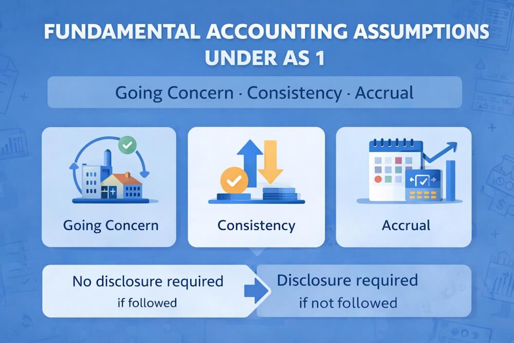 Fundamental Accounting Assumptions under AS 1 Explained - The Learn Notes
