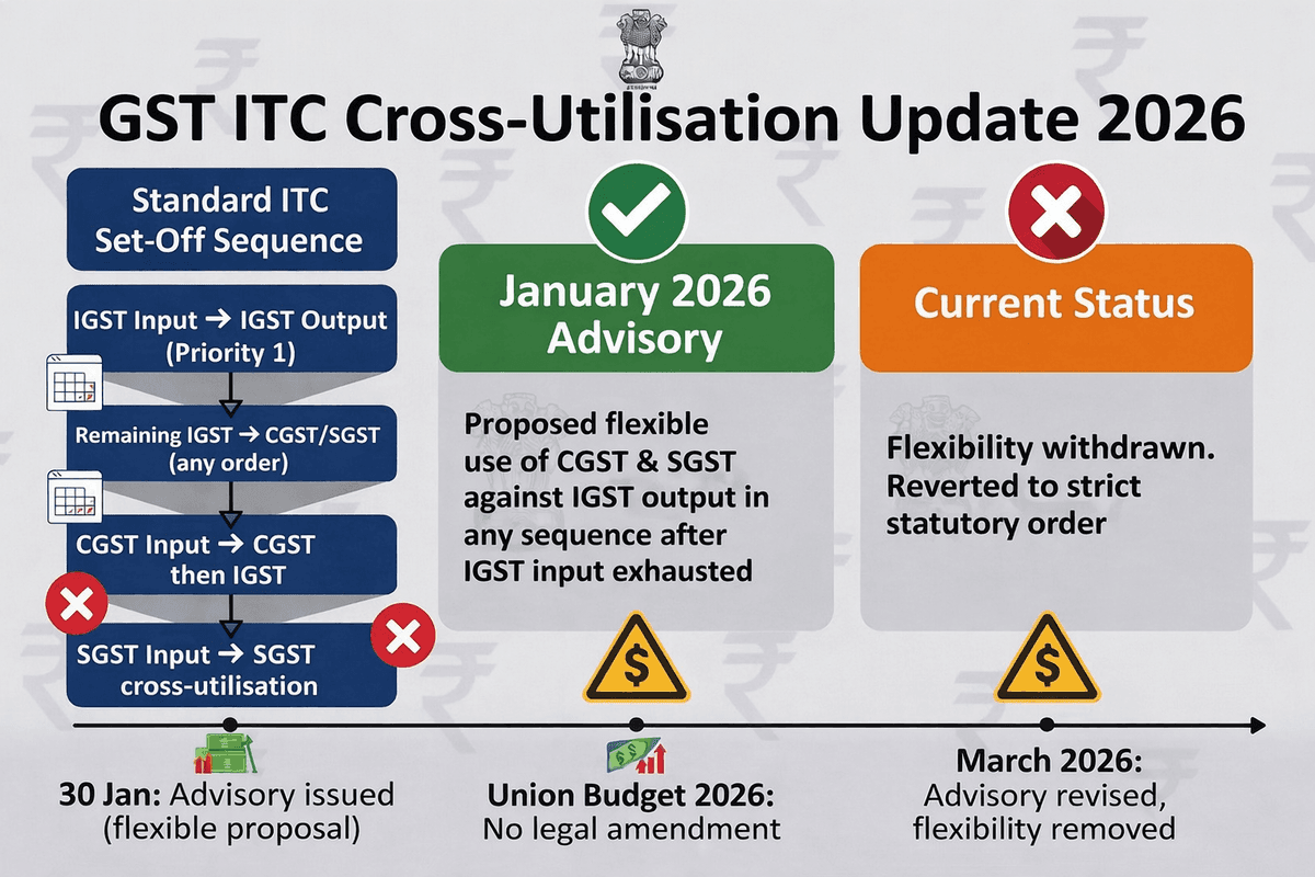 ITC Cross Utilisation Update: Advisory Reversed in GST - The Learn Notes