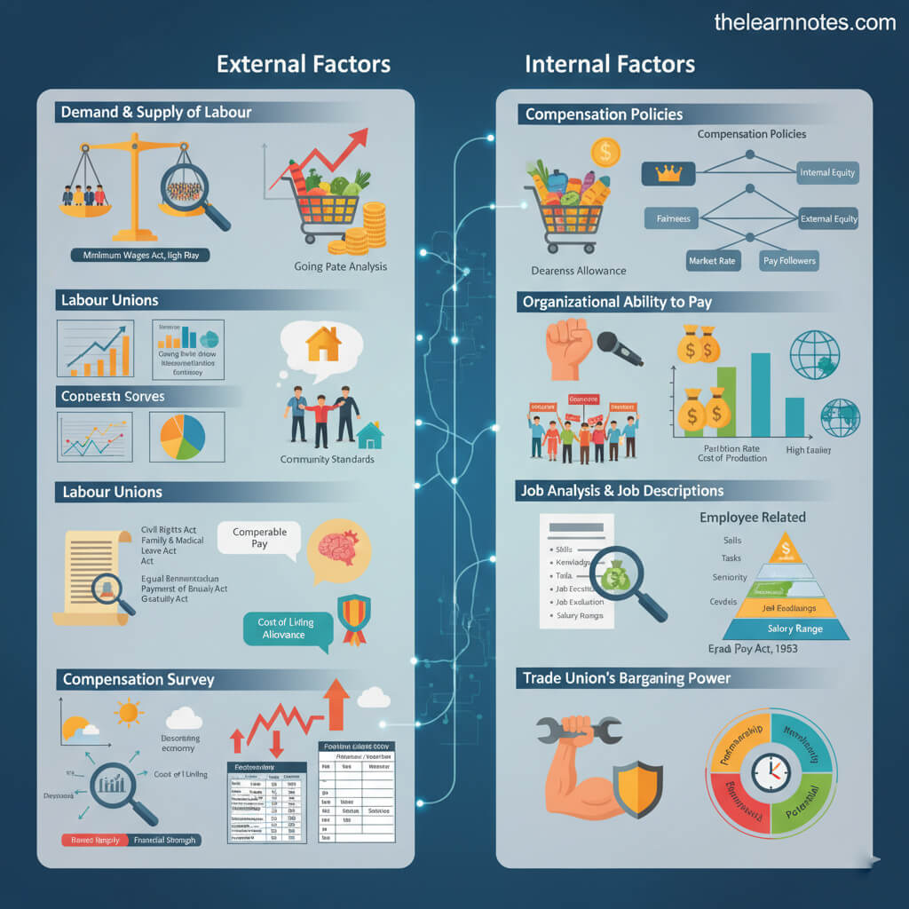 Factors Influencing Employee Pay: Internal & External - The Learn Notes