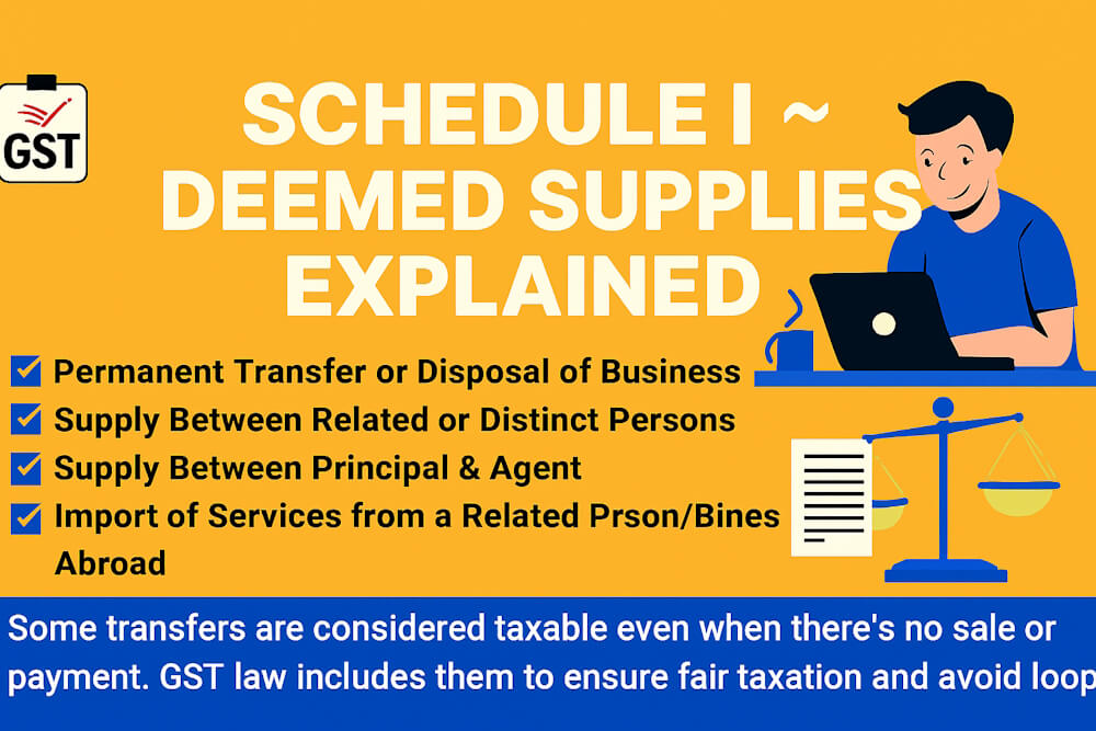 Schedule I – Deemed Supplies Explained (GST Simplified) - The Learn Notes