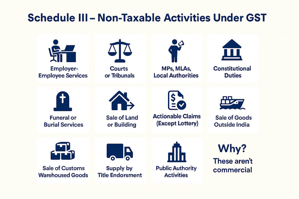 Schedule III – Non-Supply Goods and Service Activities - The Learn Notes
