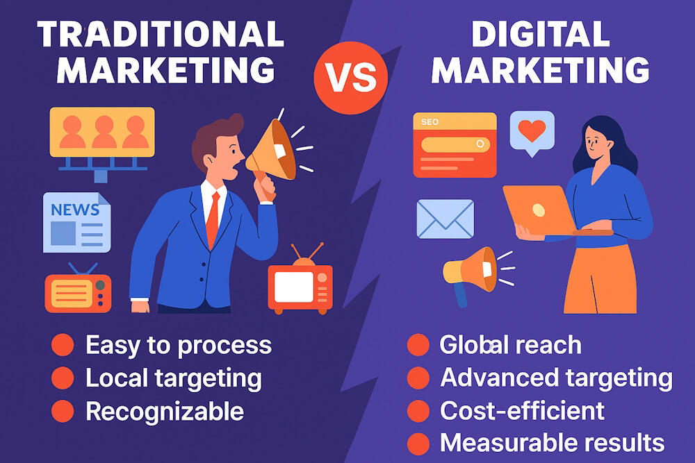 Digital vs Traditional Marketing: Key Differences Explained - The Learn ...